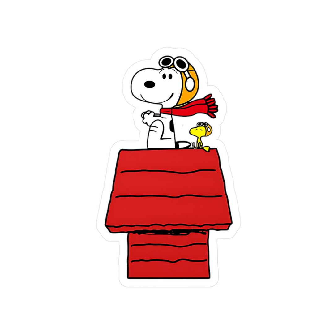 Red Baron Snoopy and Woodstock Kiss-cut Vinyl Decals, Peanuts Gang ...