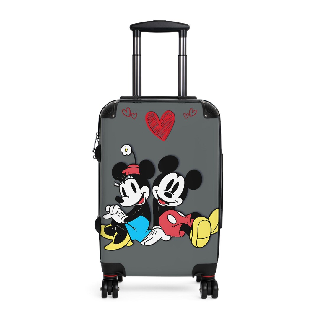 Mickey and Minnie Mouse Suitcase, Classic Cartoon Carry-on - Etsy