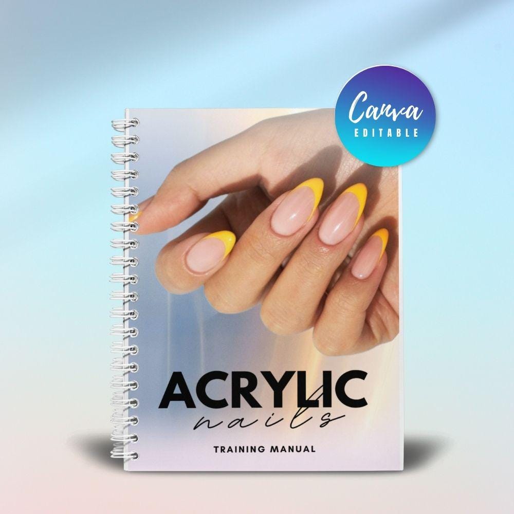 Acrylic Nails Training Manual, Nail Course Template for Students ...