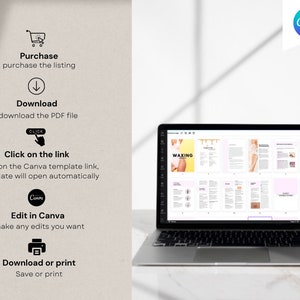 Waxing Training Manual Editable, Face and Body Wax Guide, Hard Wax ...