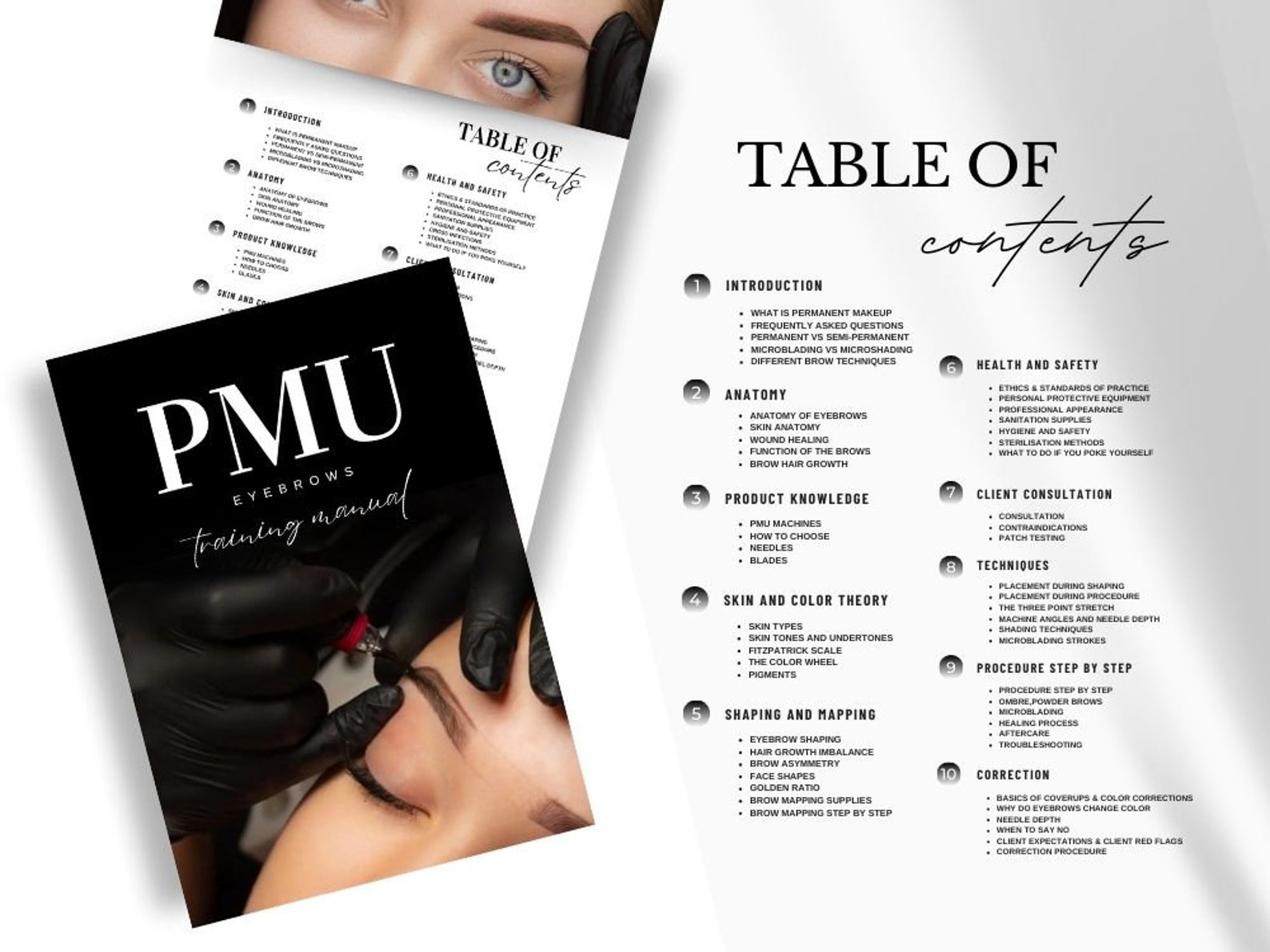 PMU Eyebrows Training Manual, Microblading, Ombre, Powder, Editable ...