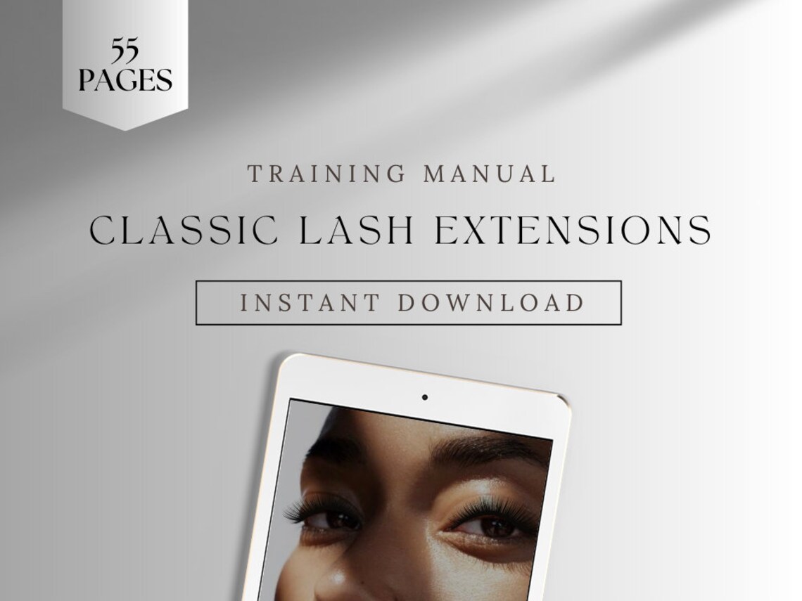 Classic Lash Training Manual, Editable Eyelash Extension Training Manual, Editable Lash Guide ...