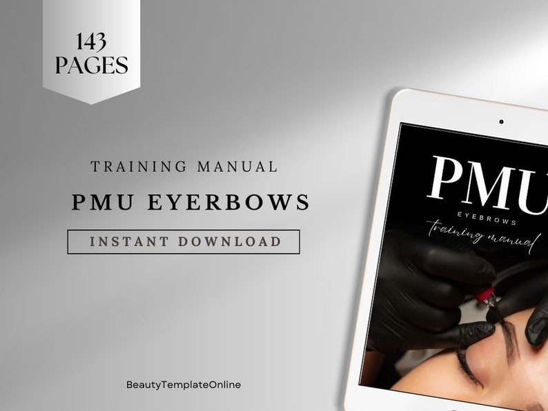 PMU Eyebrows Training Manual, Microblading, Ombre, Powder, Editable ...