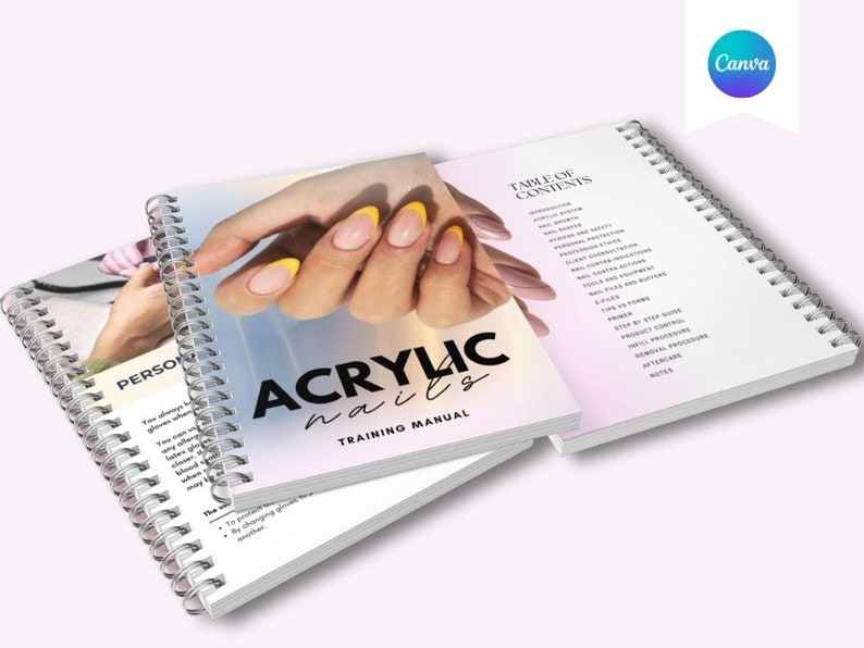 Acrylic Nails Training Manual, Nail Course Template for Students ...