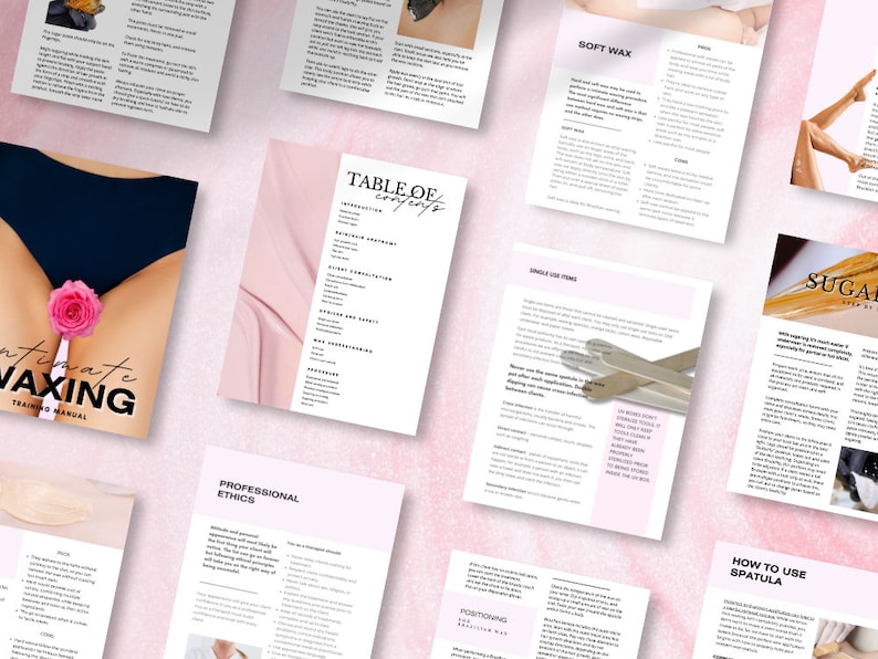 Intimate Waxing Training Manual,editable Wax Guide,brazilian and Bikini ...