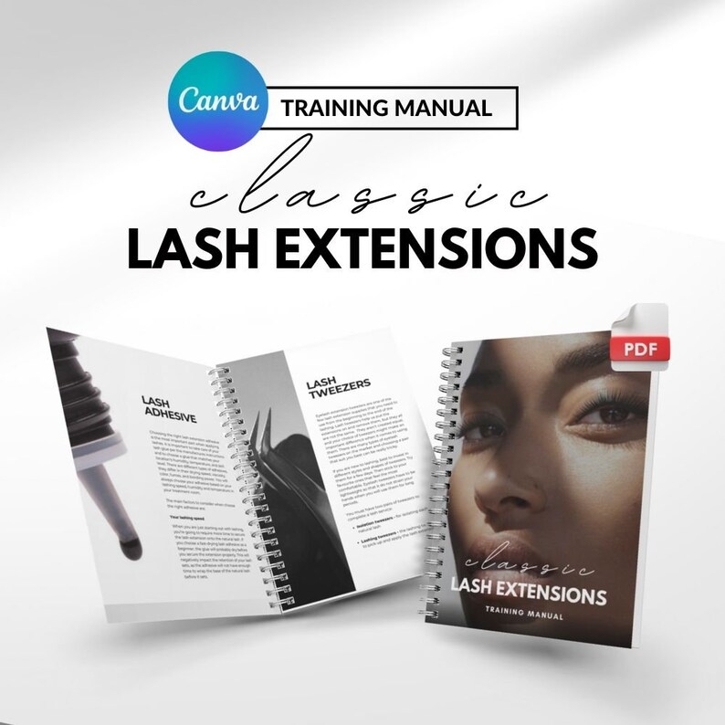 Classic Lash Training Manual, Editable Eyelash Extension Training ...