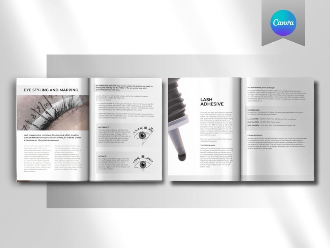 Classic Lash Training Manual, Editable Eyelash Extension Training ...