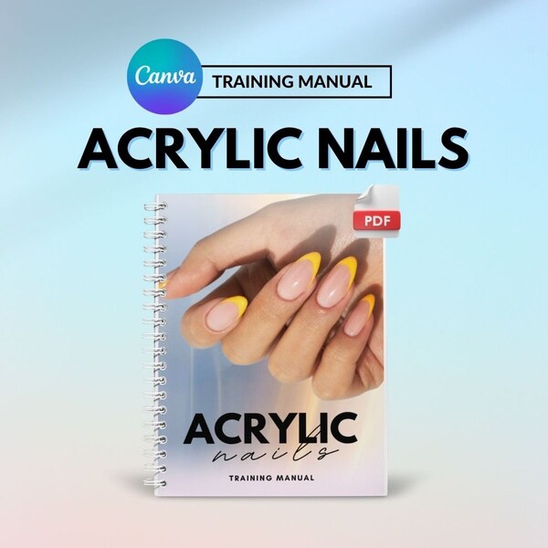 Acrylic Nail Manual Template - Etsy