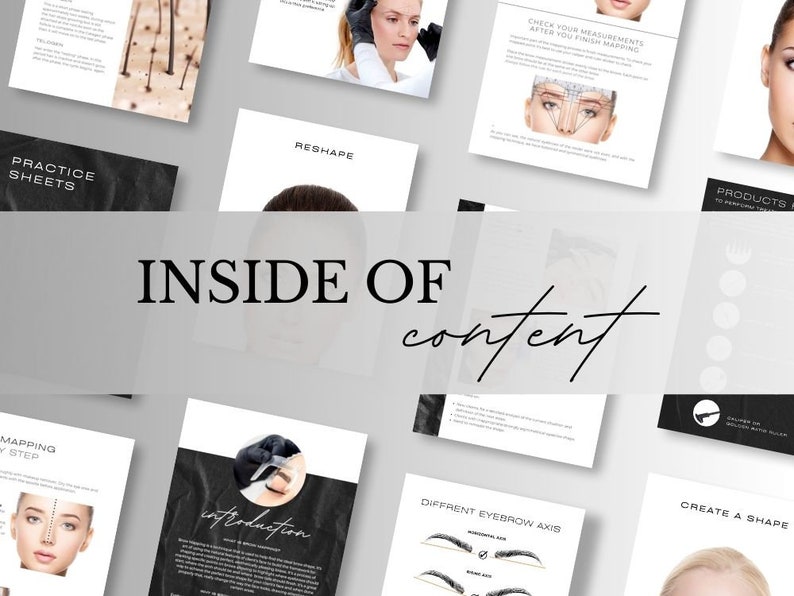 Brow Mapping Training Manual, Eyebrow Mapping Guide Step by Step, Brow ...