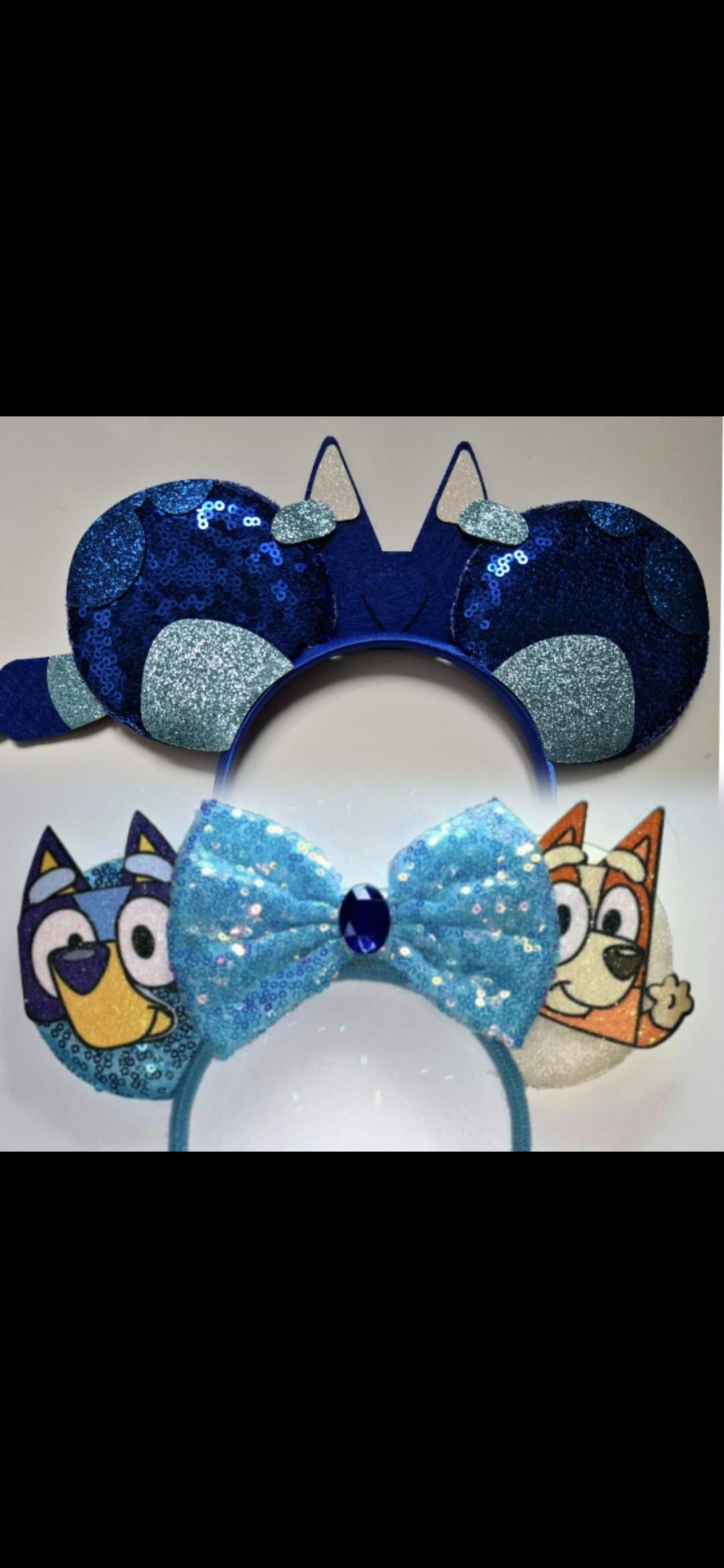 Bluey Inspired Disney Headband Minnie Mickey Mouse Ears Fancy Dress ...
