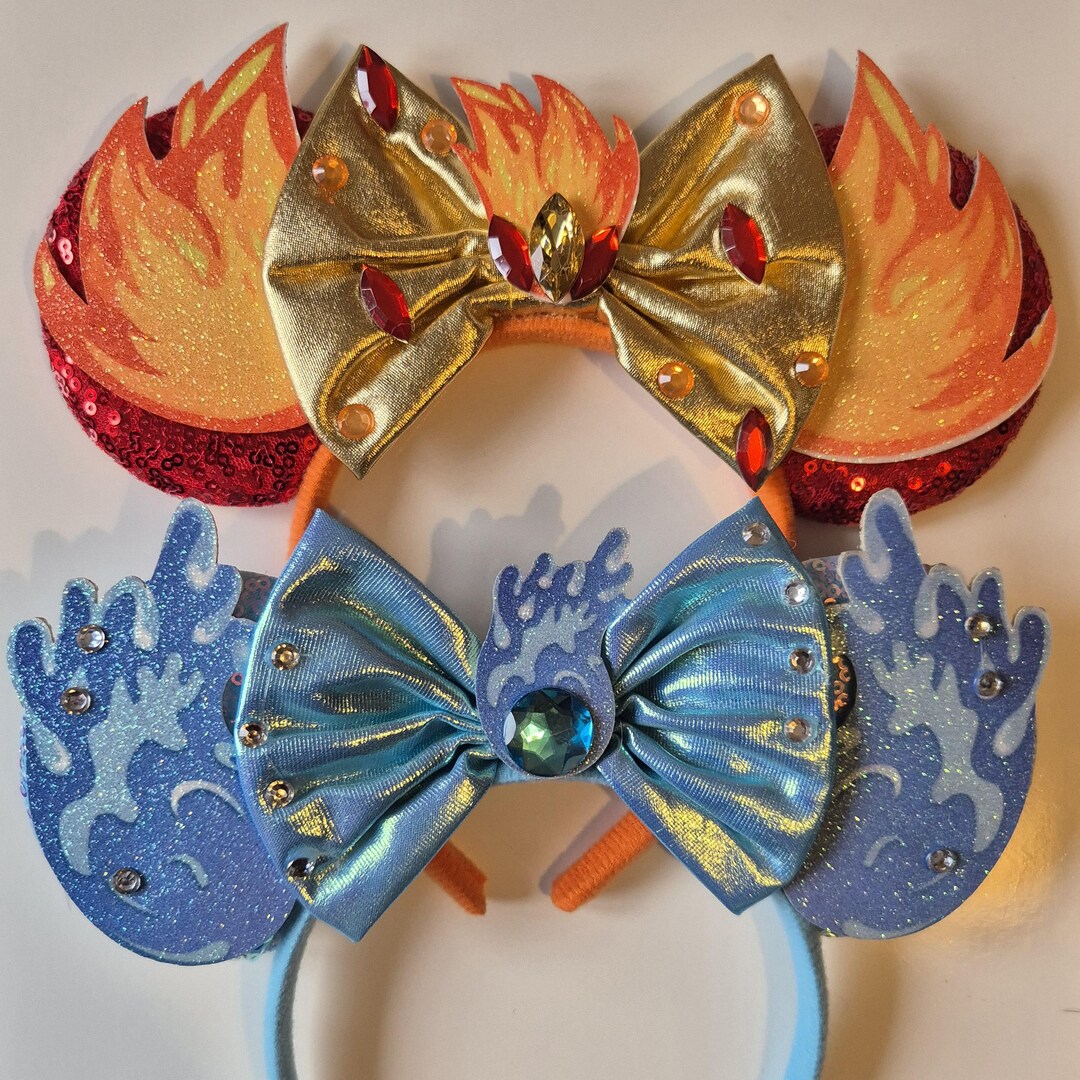 Elemental Inspired Disney Headband Minnie Mickey Mouse Ears Fancy Dress ...