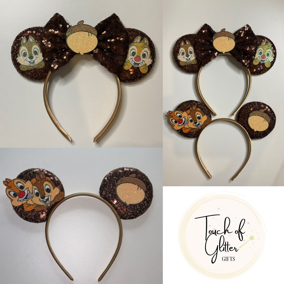 Chip N Dale Minnie Mickey Mouse Ears Classic Disney Inspired Headband ...