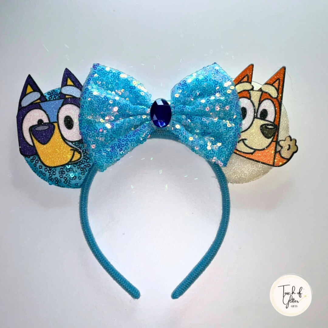 Bluey Inspired Disney Headband Minnie Mickey Mouse Ears Fancy Dress ...