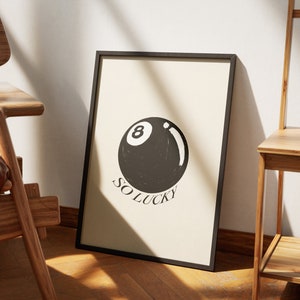 Vintage-inspired 8-ball Pool Poster - Retro Decor - Etsy