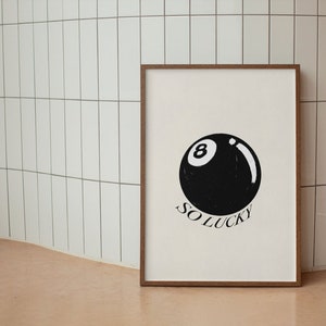 Vintage-inspired 8-ball Pool Poster - Retro Decor - Etsy