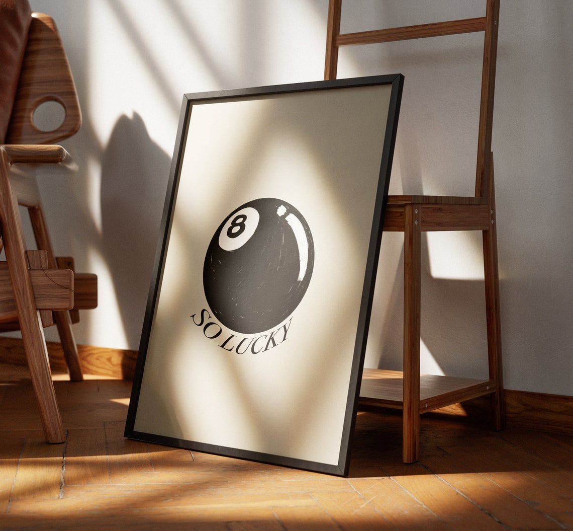 Vintage-inspired 8-ball Pool Poster - Retro Decor - Etsy