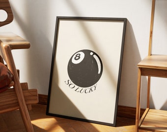 Vintage-inspired 8-ball Pool Poster Retro Decor - Etsy