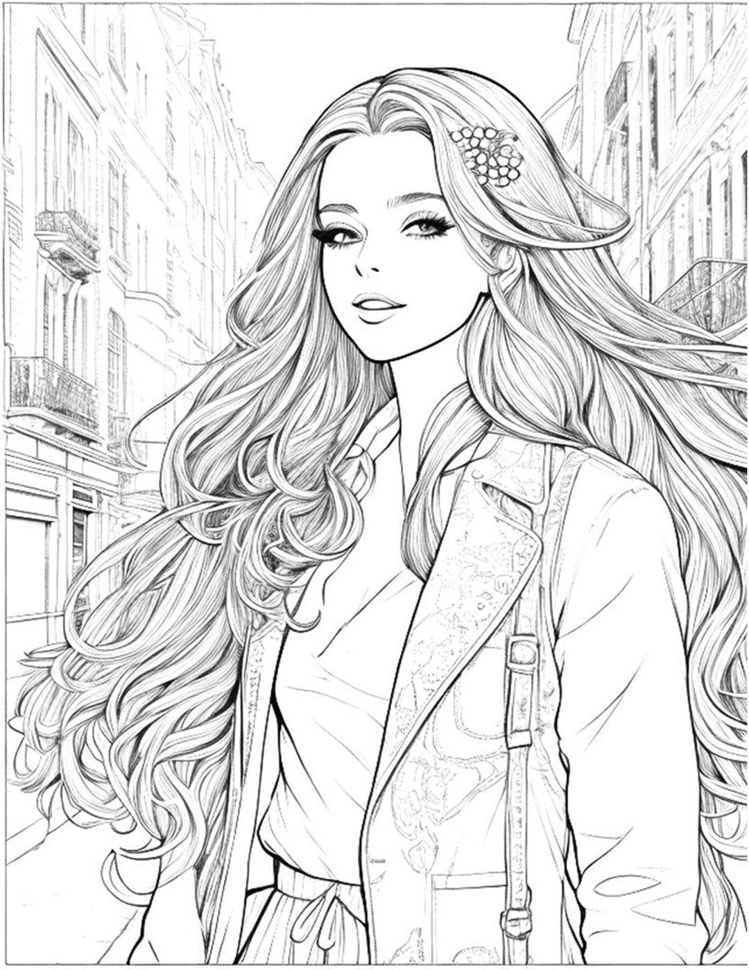 Women's Fashion Coloring Pages - Etsy