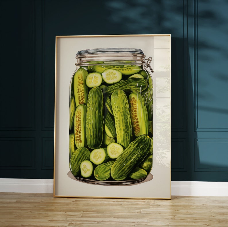 PICKLE ART Fun Home Art Downloadable Printable Digital Download Poster ...