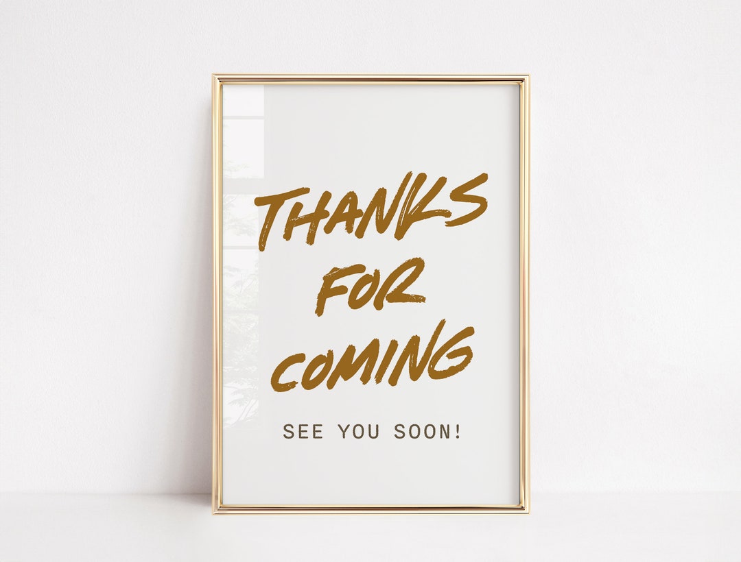 THANKS FOR COMING See You Soon | Poster Bundle | Fun Home Office Studio ...