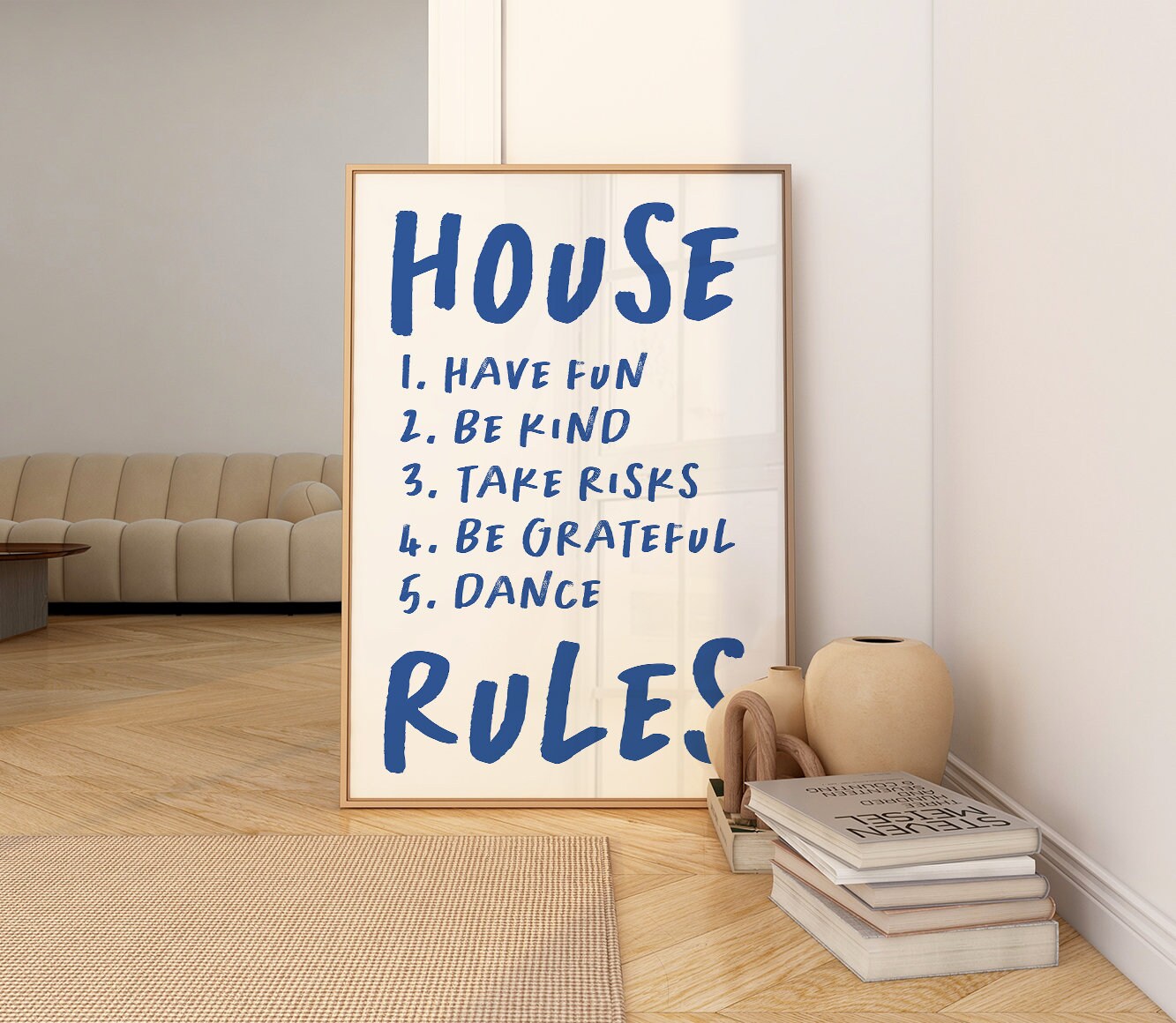 PERSONALISED HOUSE RULES Poster Custom Rules Minimalist Simple Cute ...