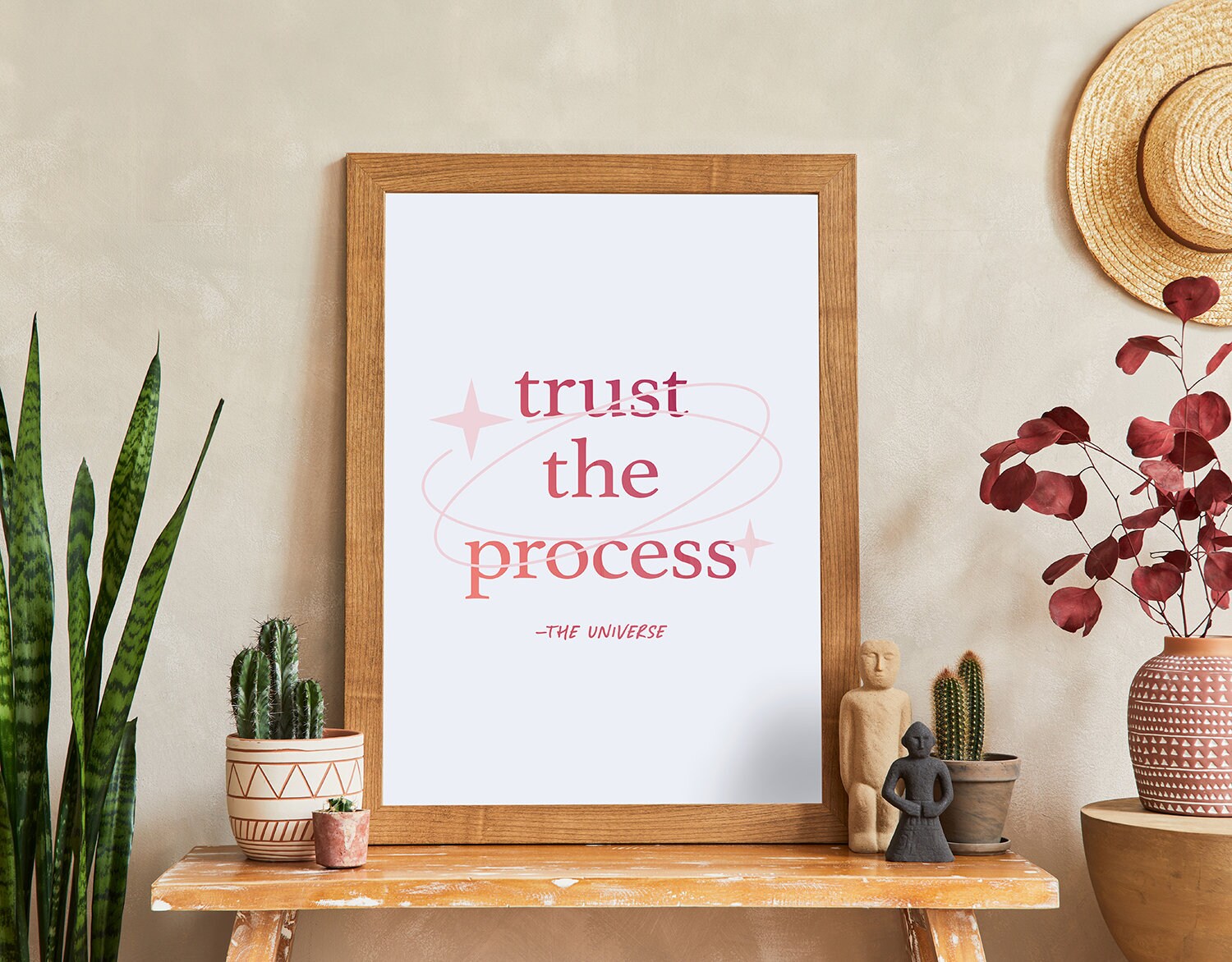 UNIVERSE SPIRITUAL Trust the Process Poster Home Decor Spiritual Art College Dorm Minimalistic ...