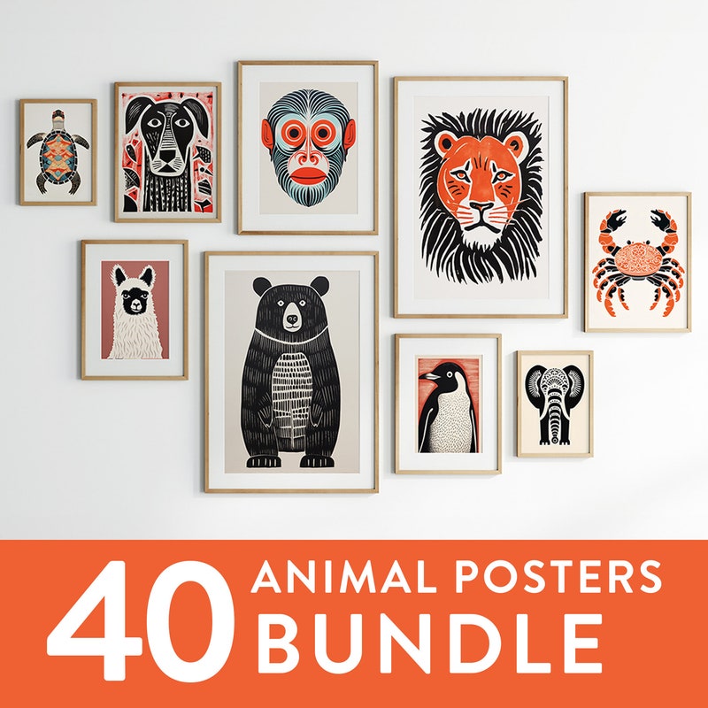 Animal Poster - Etsy