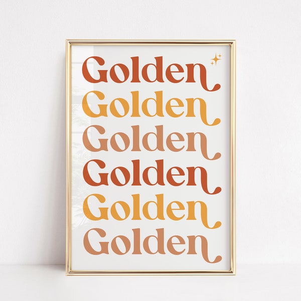 Golden Harry Styles - Etsy