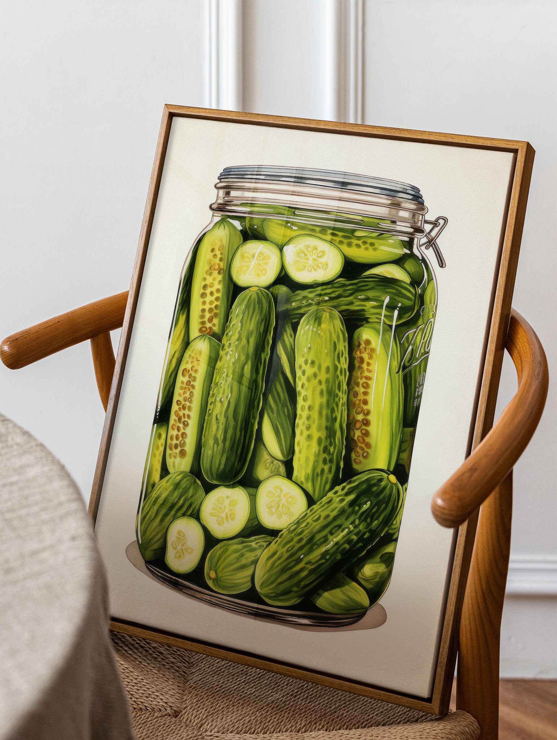 PICKLE JARS Fun Retro Vintage Food Home Poster Wall Art Living Dining ...