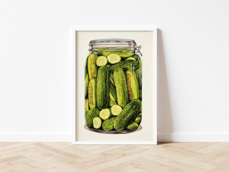 PICKLE ART Fun Home Art Downloadable Printable Digital Download Poster ...