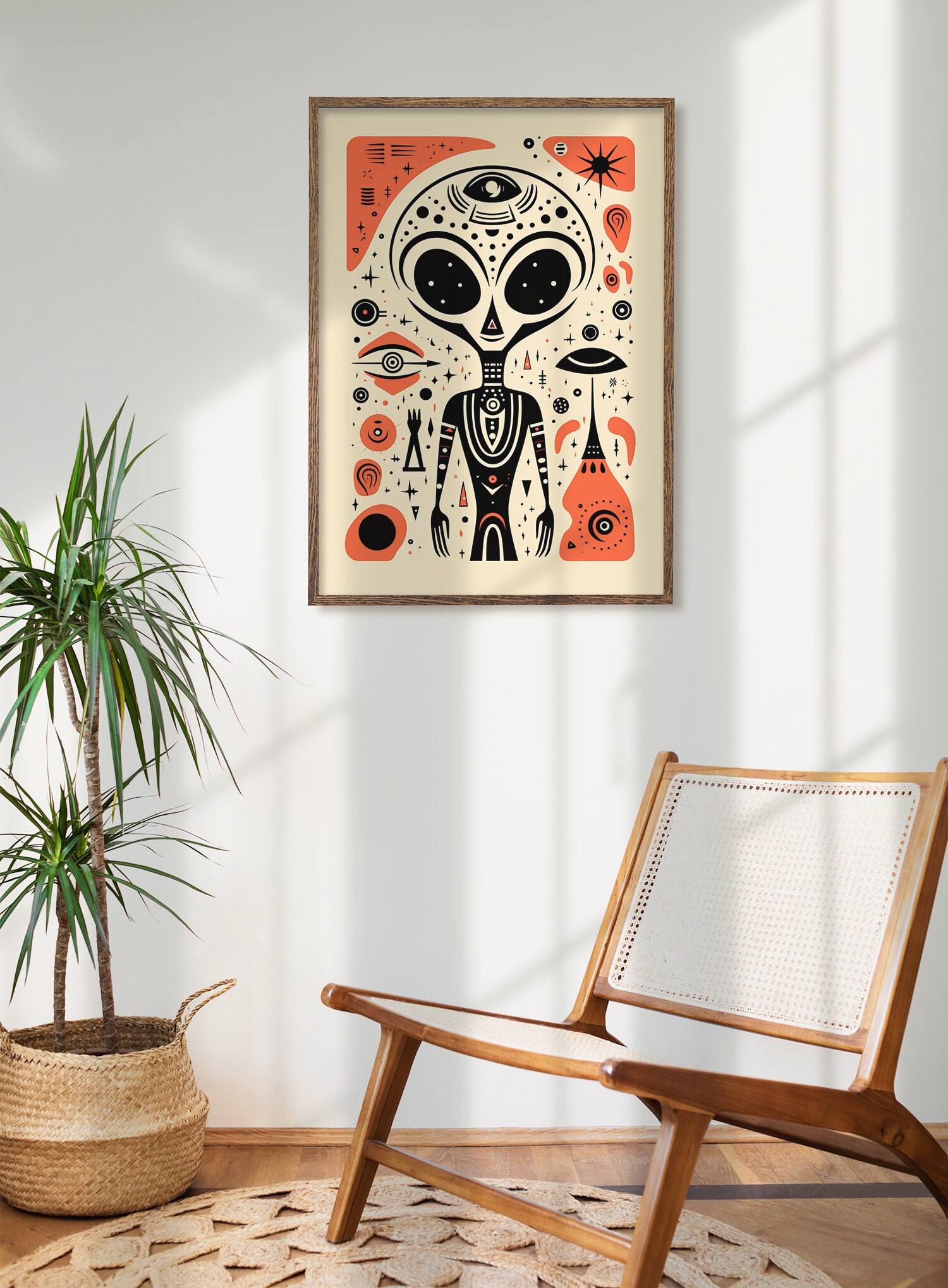 ALIEN UFO Extraterrestrial | Fun Home Art | Alien Game Room Kids Wall ...