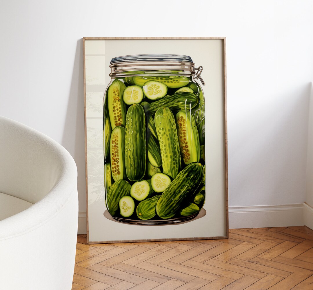 PICKLE ART Fun Home Art Downloadable Printable Digital Download Poster ...