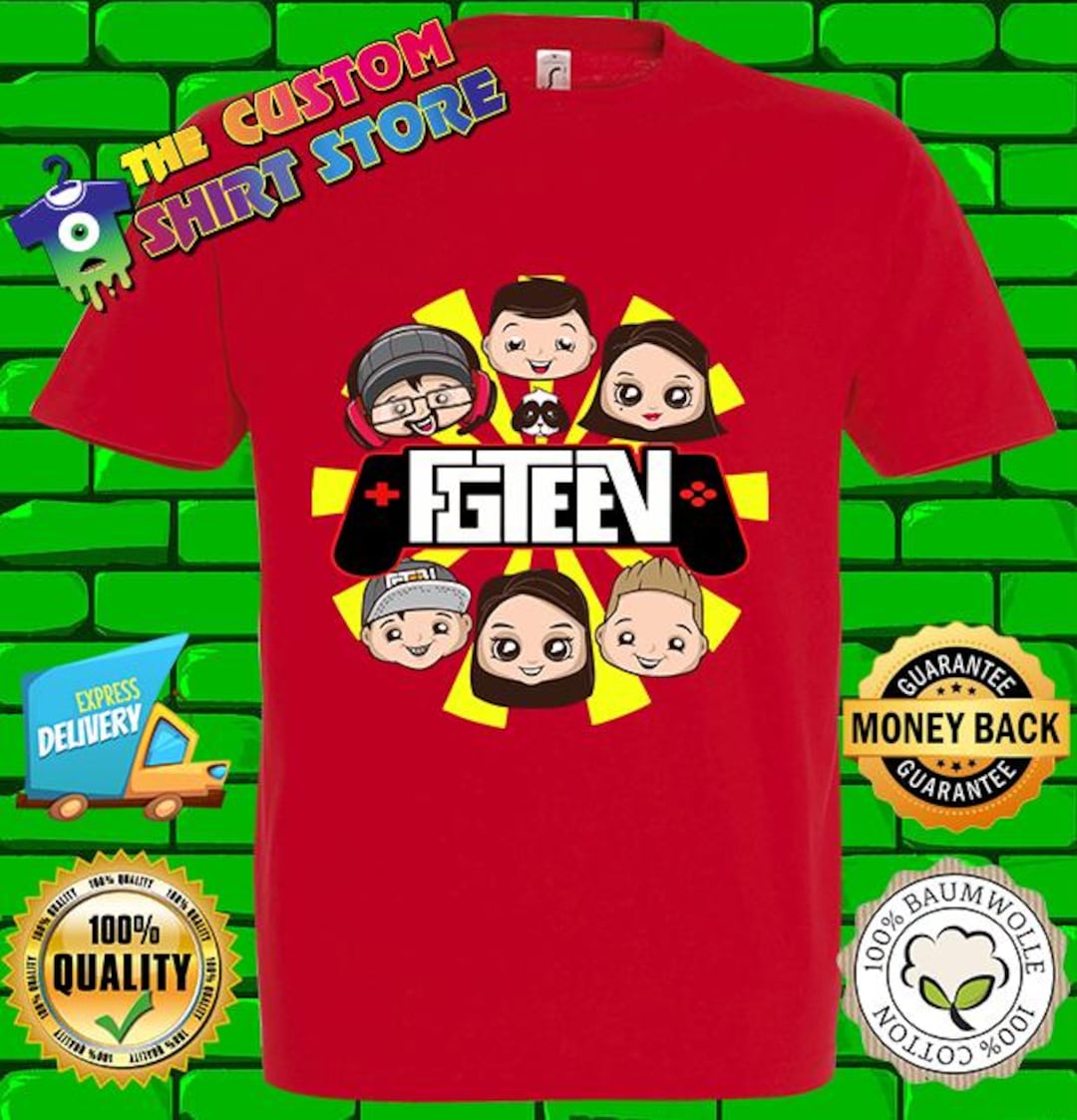 Kids Boys Girls Fgteev FGTV Youtuber Merch T-shirt Top - Etsy
