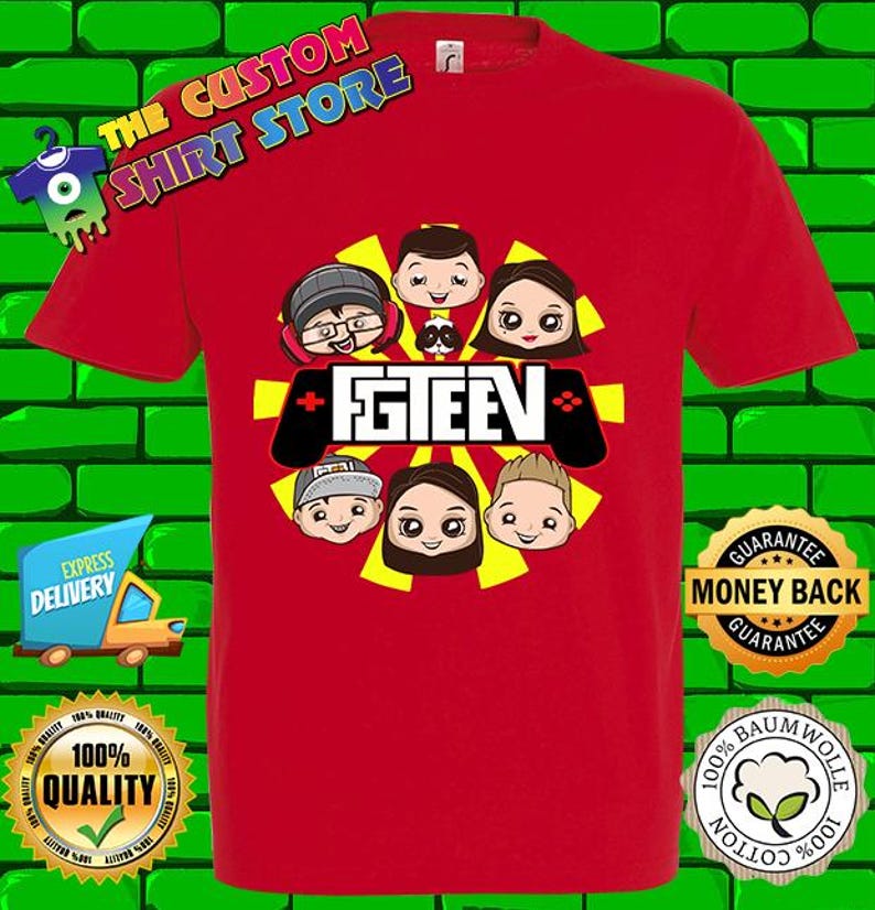 Kids Boys Girls Fgteev FGTV Youtuber Merch T-shirt Top - Etsy