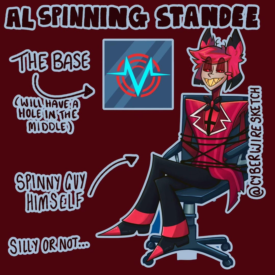 Hazbin Hotel Alastor Spinning Standee **PRE-ORDER** - Etsy