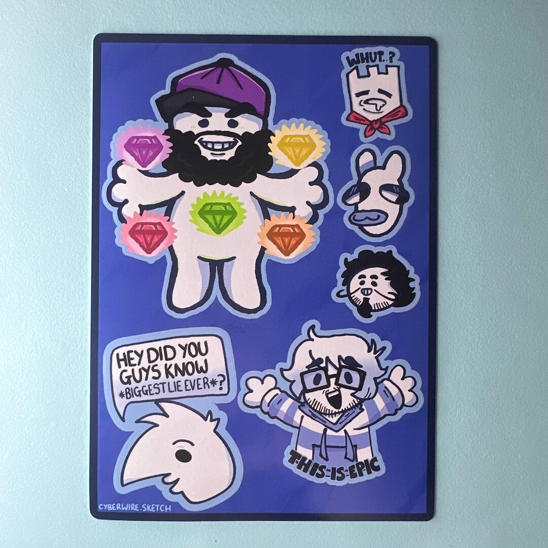 Oneyplays Matte Die Cut Sticker Sheet - Etsy