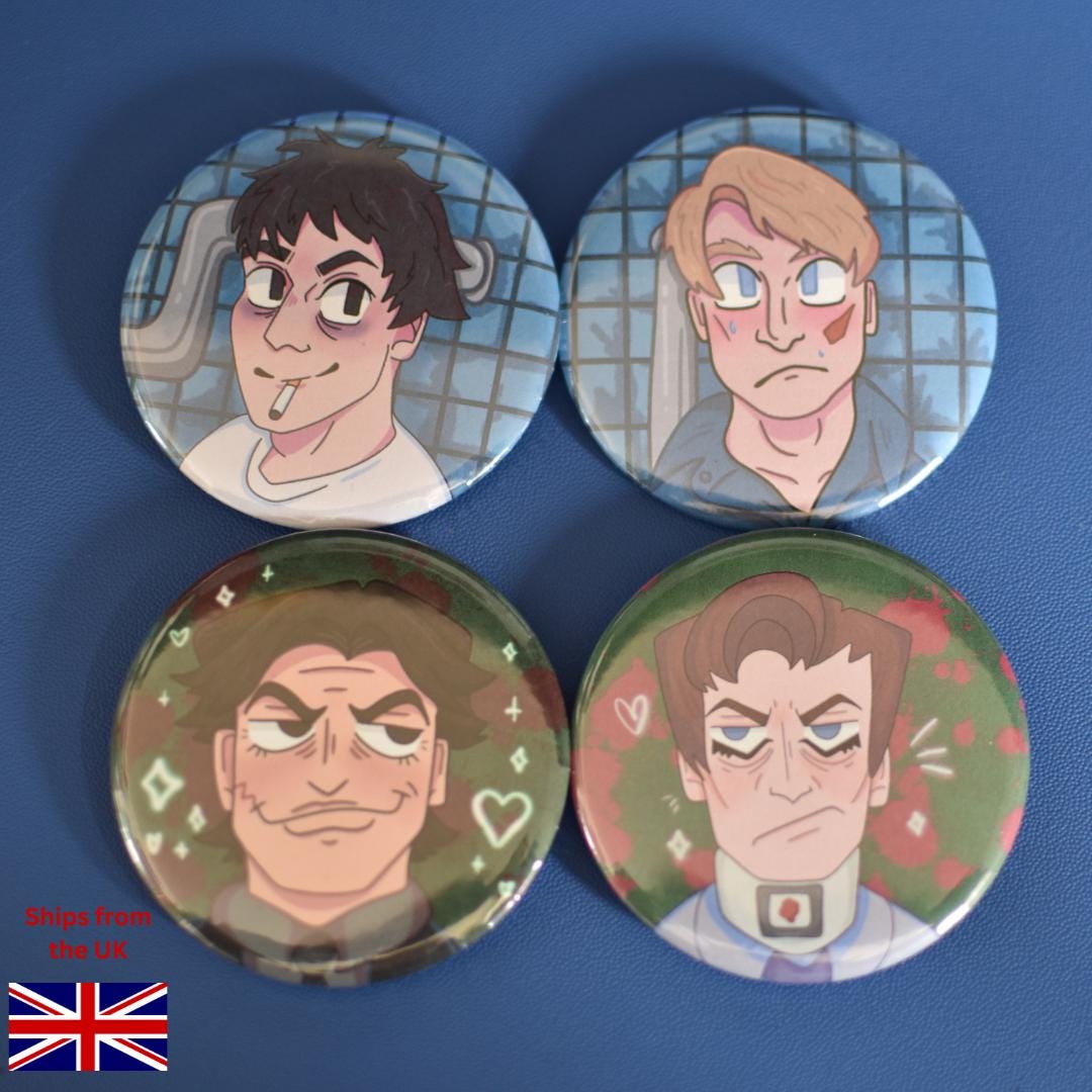Saw Horror Movie Badge Set: Lawrence, Adam, Hoffman, Strahm - Etsy
