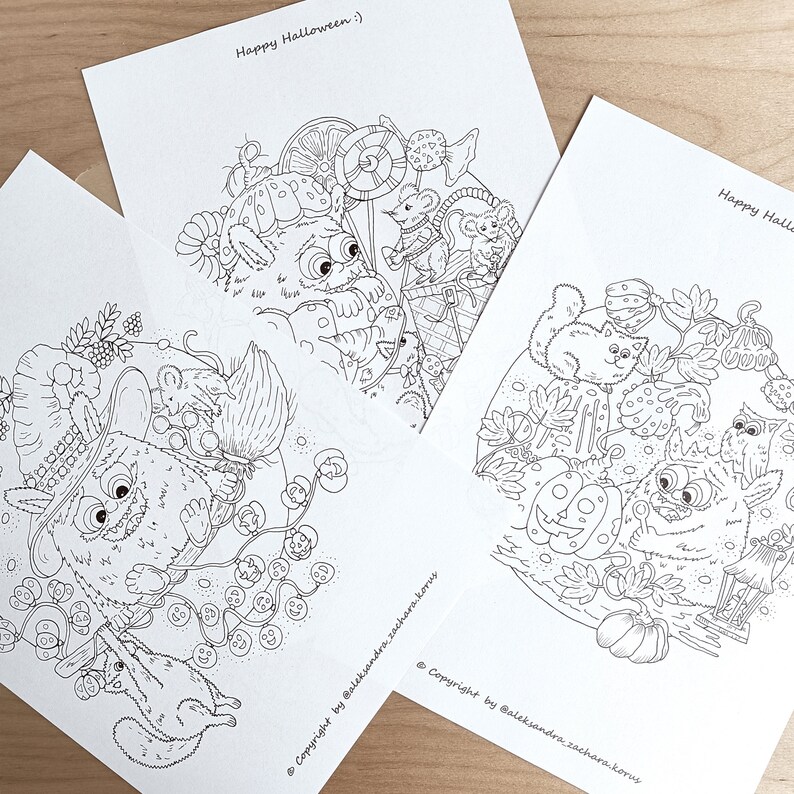 Cute Halloween Coloring Pages for Adults Halloween Coloring Book for ...