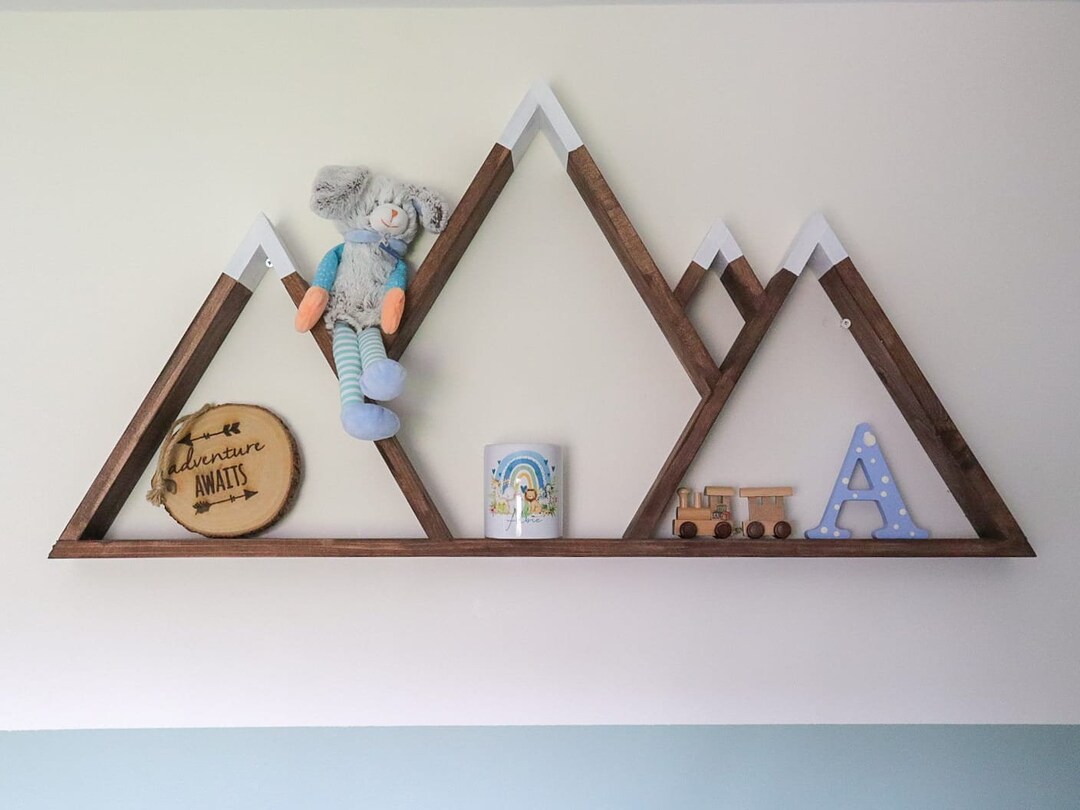 Nursury Furniture Decor Mountain Shelf Boys Storage Toddlers Room Kids ...