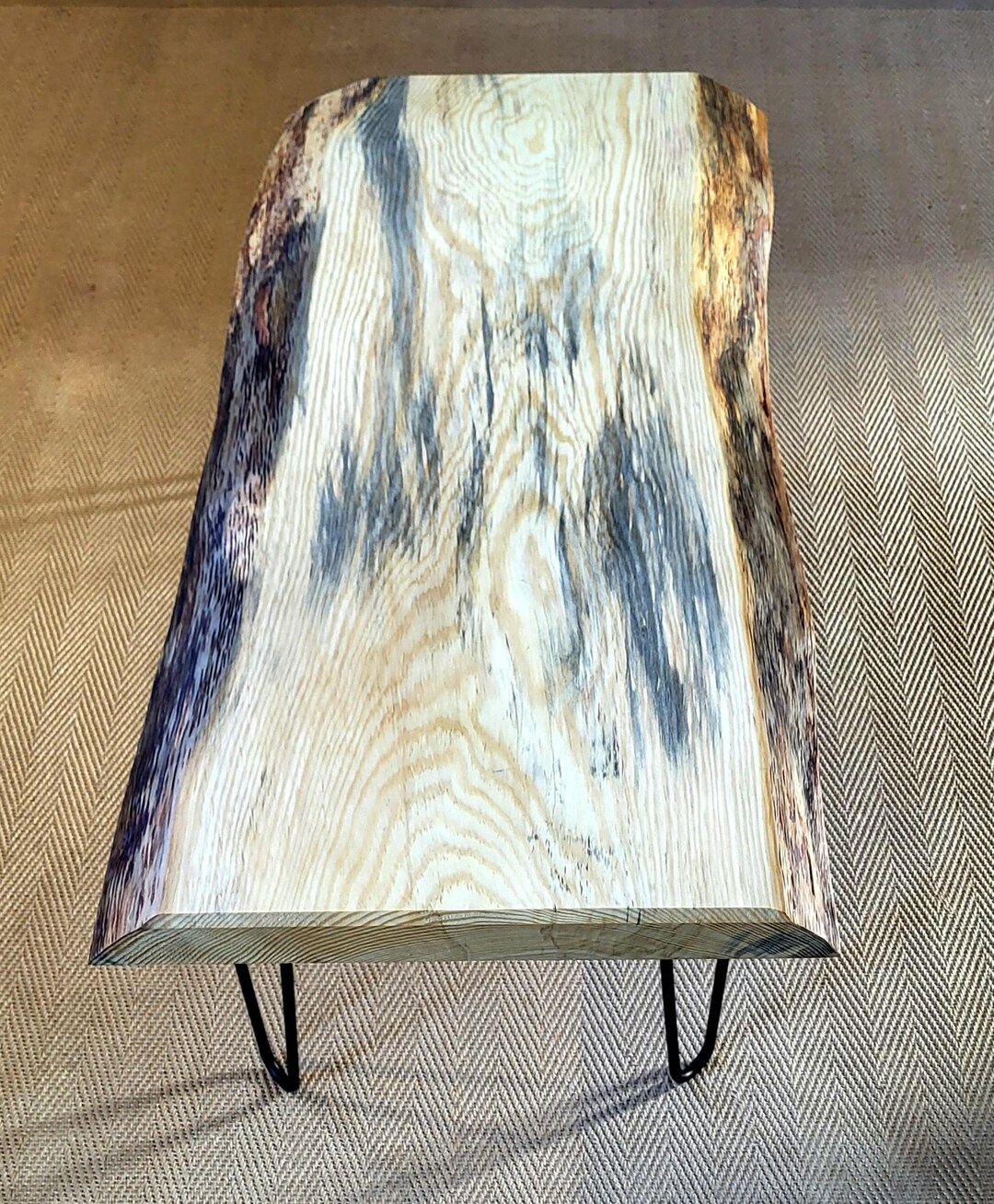 Live Edge Coffee Table Waney Edge Pine Table Natural Edge End Table ...