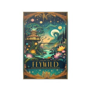 Feywild Travel Poster: Dungeons and Dragons Art Deco Print - Etsy