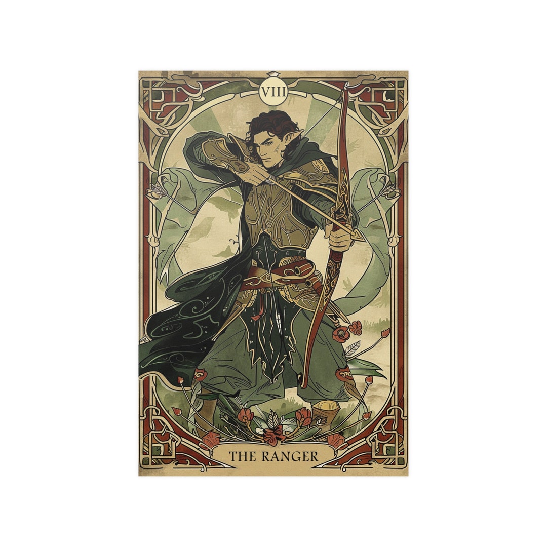 The Ranger Tarot Poster: Art Nouveau Dnd Wall Art - Etsy