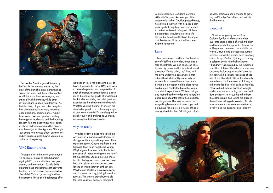 D&D 5e Travel Adventure the Road to Blackgarden Dnd - Etsy