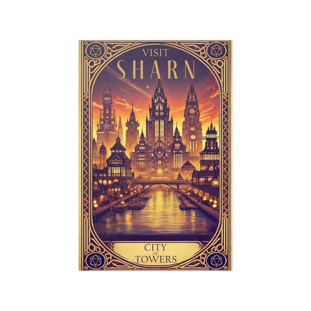 Sharn Travel Poster, Dungeons and Dragons Art, Fantasy Print, Tabletop ...