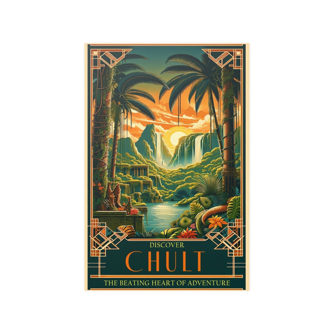 Chult Travel Poster, Dungeons and Dragons Art, Fantasy RPG, Fantasy ...