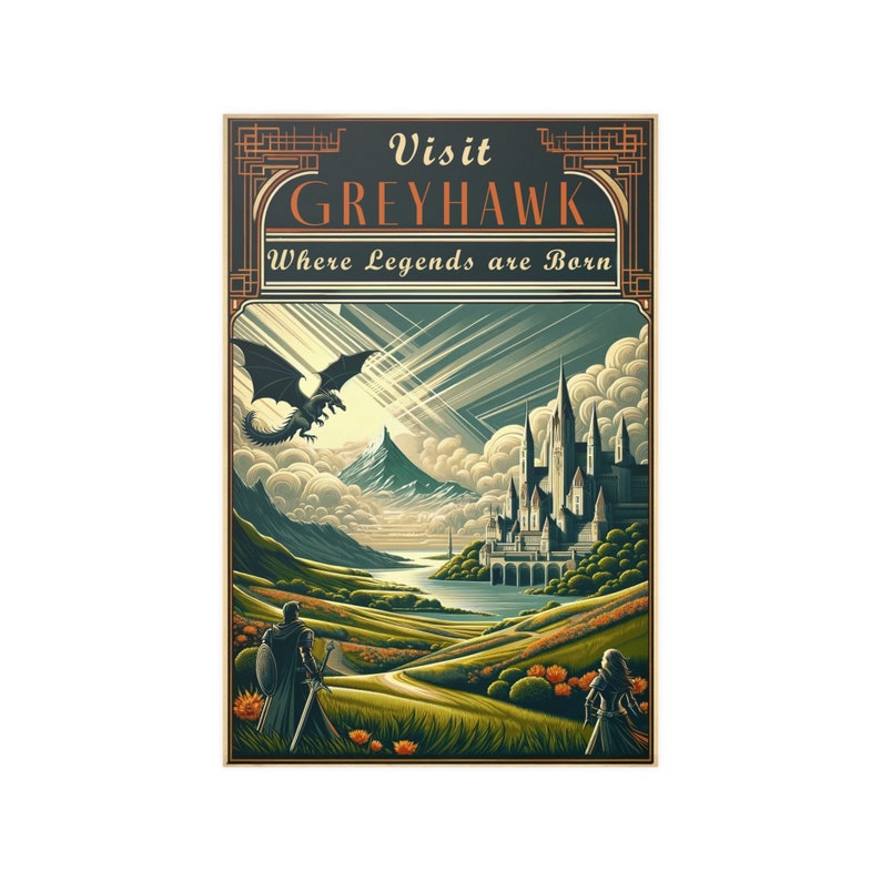 Greyhawk Travel Poster, Dungeons and Dragons Art, Fantasy RPG, Fantasy ...