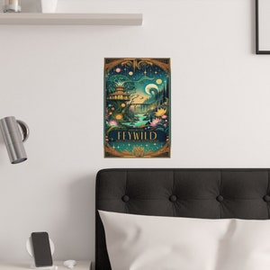 Feywild Travel Poster: Dungeons and Dragons Art Deco Print - Etsy
