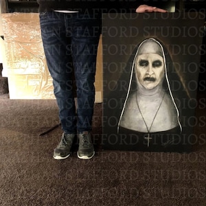 The Conjuring 2 Full Size Valak Canvas Painting the Nun James Wan ...