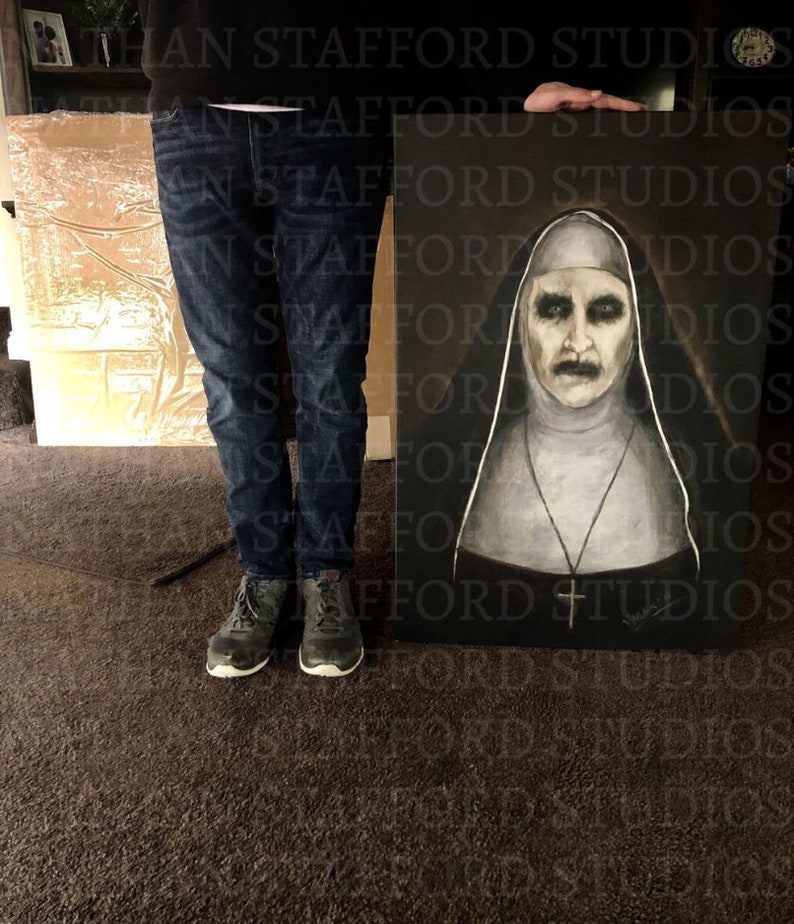 The Conjuring 2 Full Size Valak Canvas Painting the Nun James Wan ...