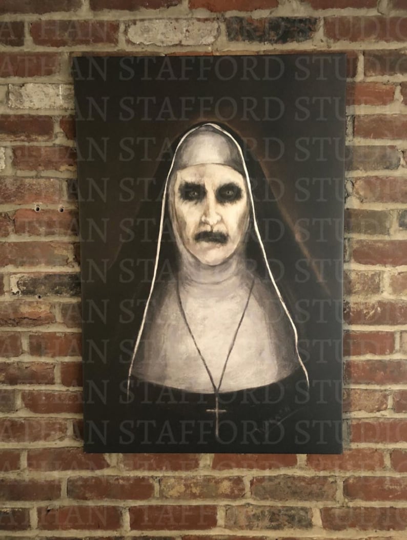 The Conjuring 2 Full Size Valak Canvas Painting the Nun James Wan ...